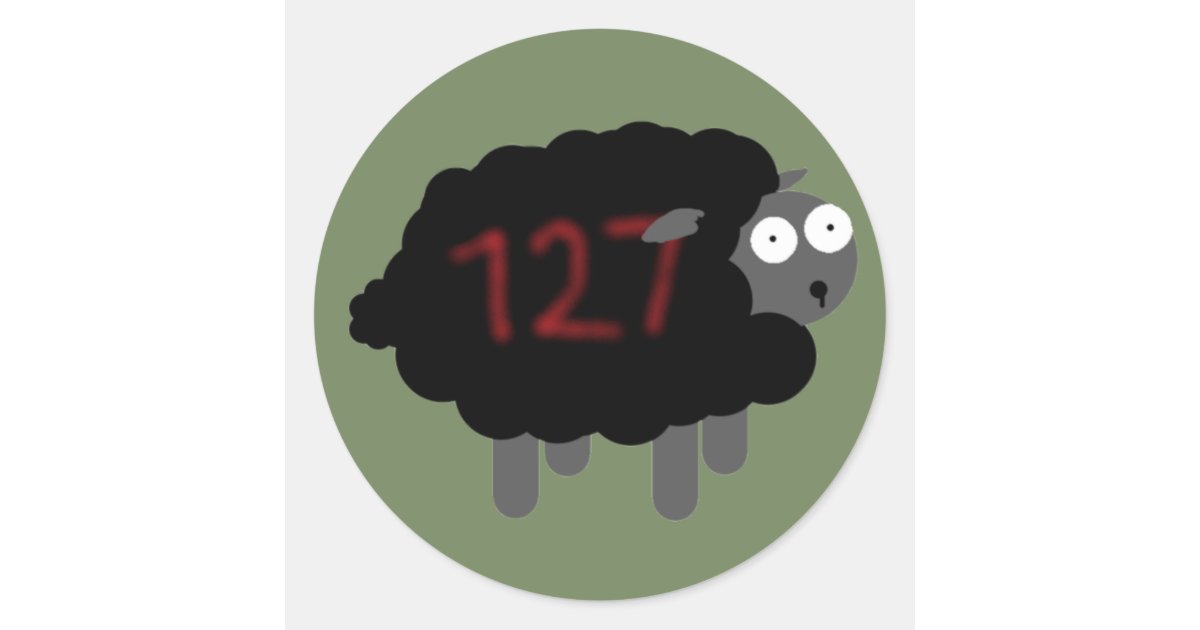 Derp Sheep Classic Round Sticker | Zazzle