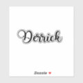 Derrick Name - Handwritten Calligraphy Sticker | Zazzle