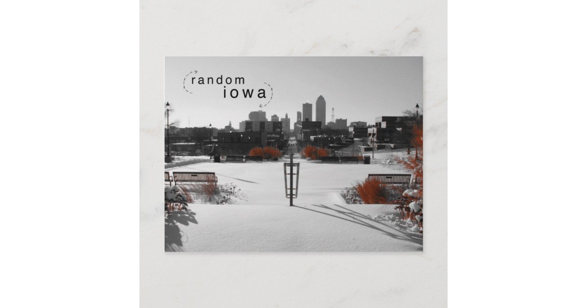 Des Moines Iowa Color Splash Postcard | Zazzle