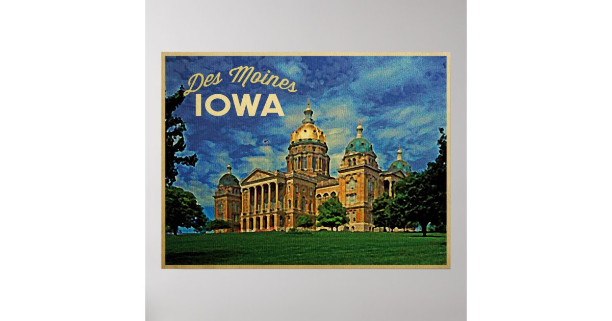 Des Moines Iowa Poster | Zazzle