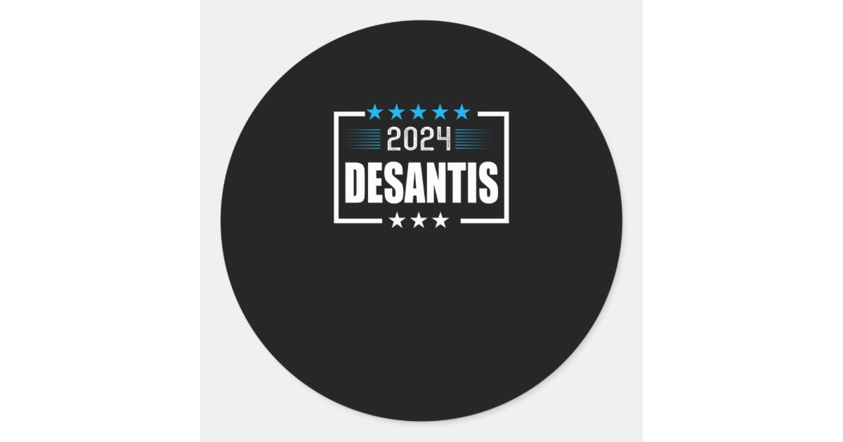 desantis 2024 classic round sticker | Zazzle