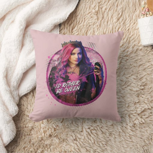 Descendants 3 | Audrey - I'd Rather Be Queen Throw Pillow | Zazzle