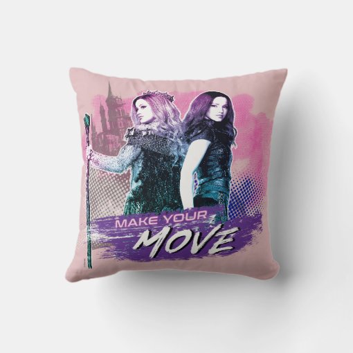 Descendants 3 | Mal & Audrey - Make Your Move Throw Pillow | Zazzle
