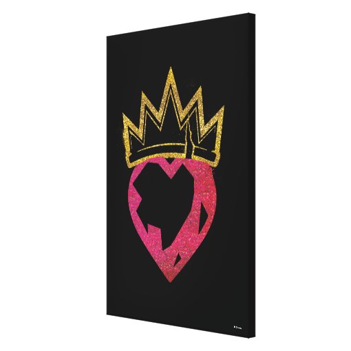 Descendants | Evie | Heart and Crown Logo Canvas Print | Zazzle