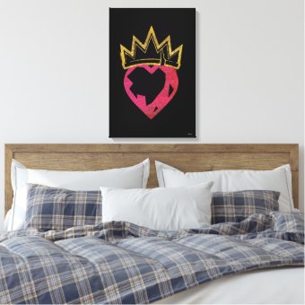 Descendants | Evie | Heart and Crown Logo Canvas Print | Zazzle