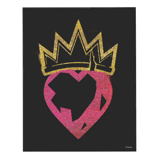 Descendants | Evie | Heart and Crown Logo Wood Wall Art | Zazzle