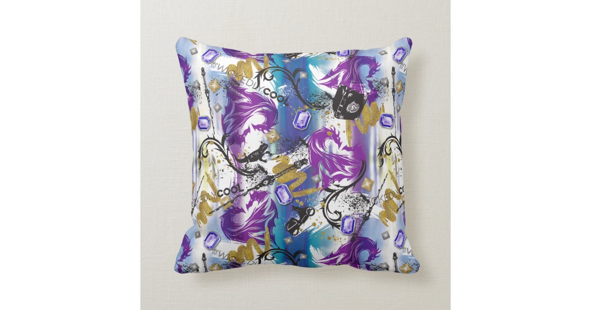 Descendants | Mal | Two-Headed Dragon Pattern Throw Pillow | Zazzle.com