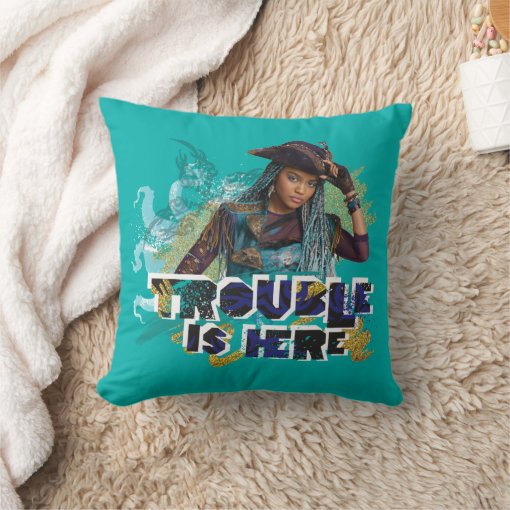 Descendants | Uma | Trouble is Here Throw Pillow | Zazzle