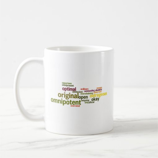 Describe yourself With Adjectives - O Coffee Mug | Zazzle