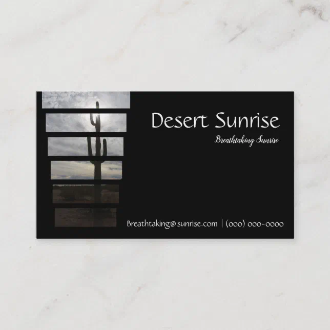 Desert Arizona Sunrise Business Card | Zazzle
