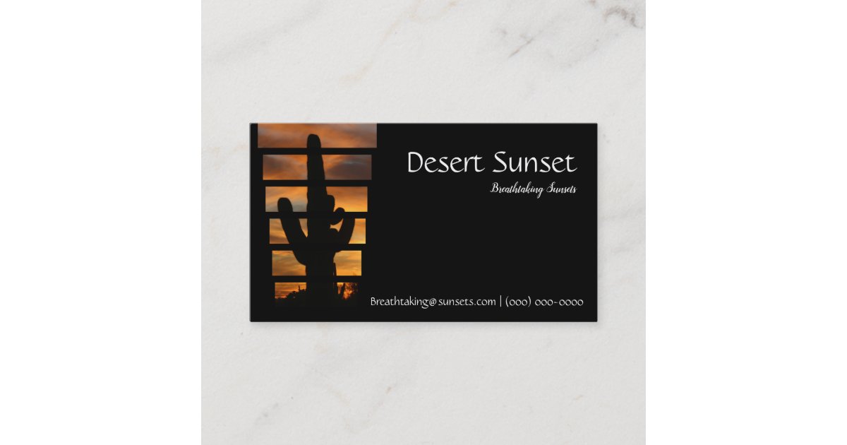 Desert Arizona Sunset Business Card | Zazzle