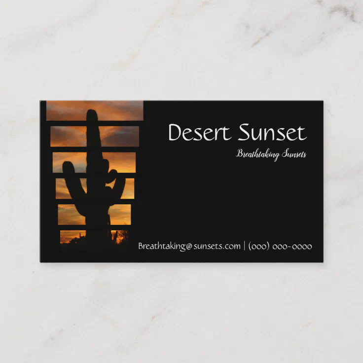 Desert Arizona Sunset Business Card | Zazzle