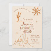 Desert Bachelorette weekend Invitation Itinerary | Zazzle