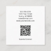 Desert Botanical Cactus QR code Minimalist Square Business Card | Zazzle