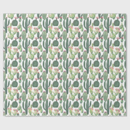 Desert Cacti | Desert Theme Wrapping Paper | Zazzle