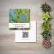 Desert Cactus Botanical QR code Landscape Design Square Business Card ...