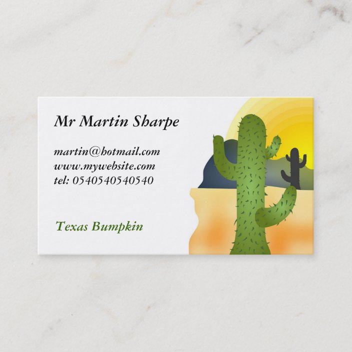 Desert Cactus Business Card | Zazzle.com