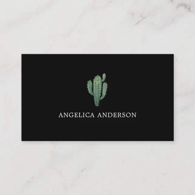 Desert Cactus Flower Business Card | Zazzle
