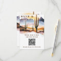 Desert Cactus Wedding QR Code Details RSVP Card | Zazzle