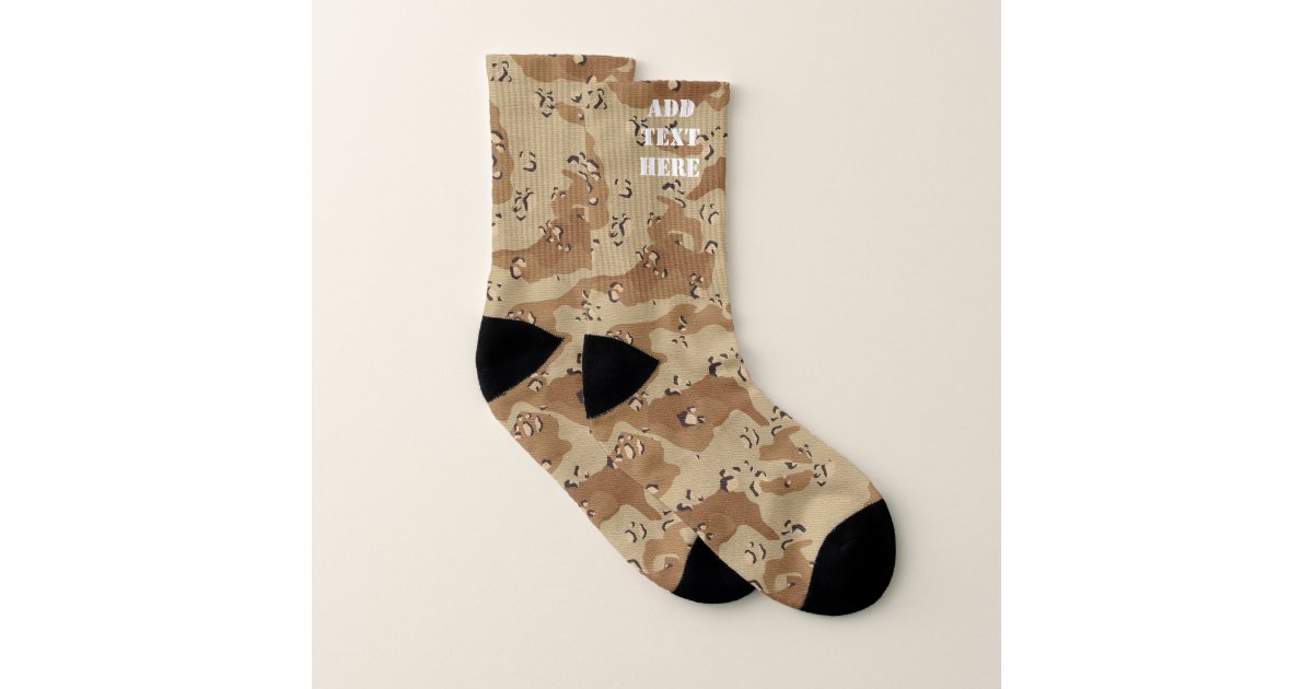 Desert Camouflage Military Pattern Socks | Zazzle