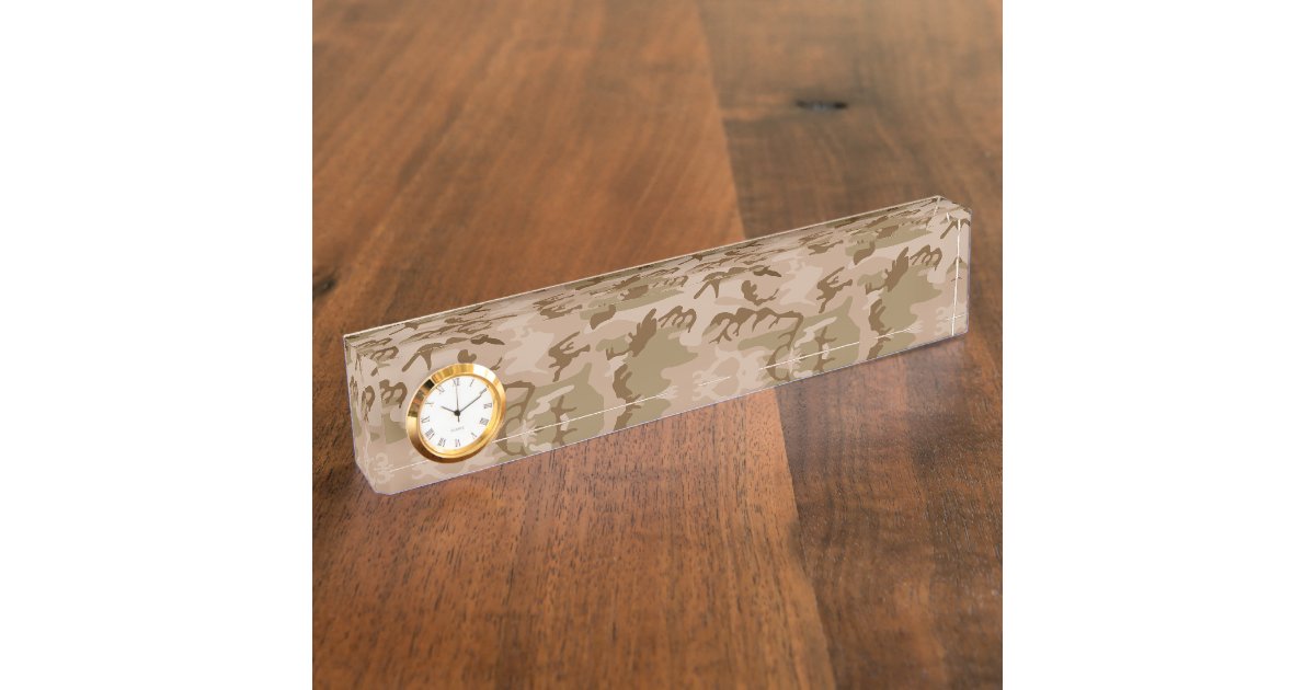 Desert Camouflage Pattern, Military Pattern, Army Desk Name Plate | Zazzle