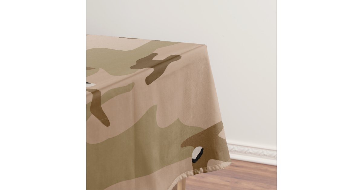 Desert Camouflage With Pebbles, Military, Army Tablecloth | Zazzle