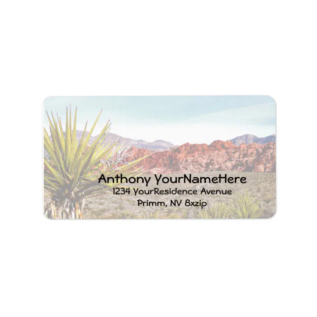 Desert Canyon View address labels | Zazzle