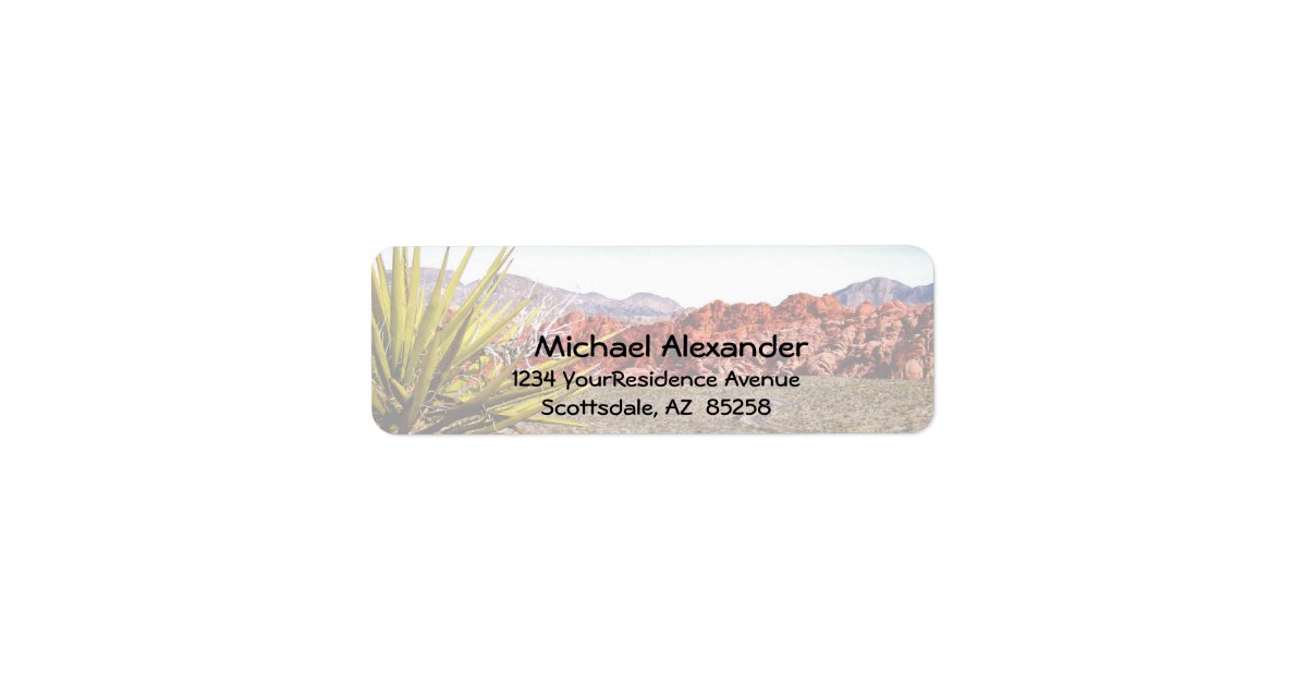 Desert Canyon View address labels | Zazzle