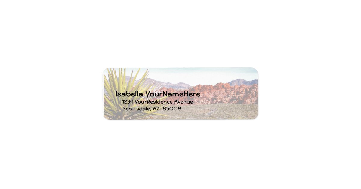 Desert Canyon View small size address labels | Zazzle
