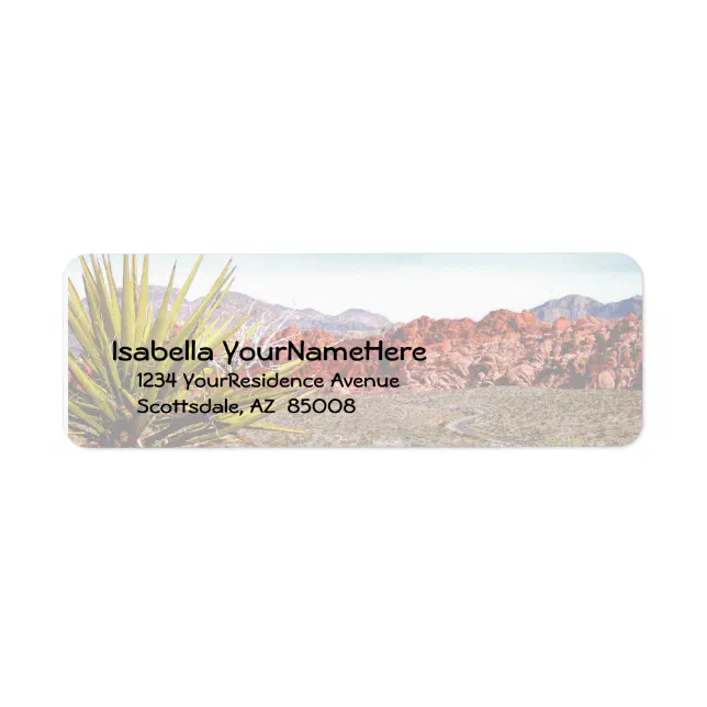 Desert Canyon View small size address labels | Zazzle