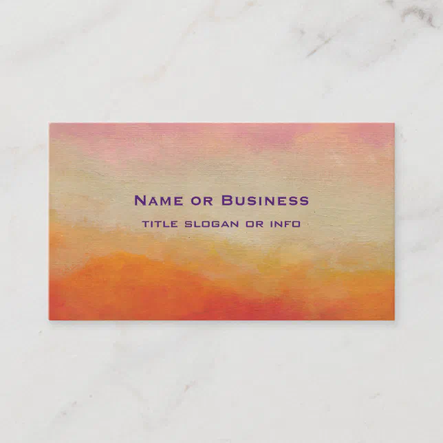 Desert Colors Abstract Landscape Painting Business Card | Zazzle