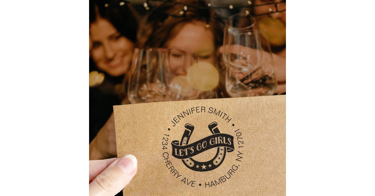 Desert Cowgirl Last Rodeo Bachelorette Party Self-inking Stamp | Zazzle