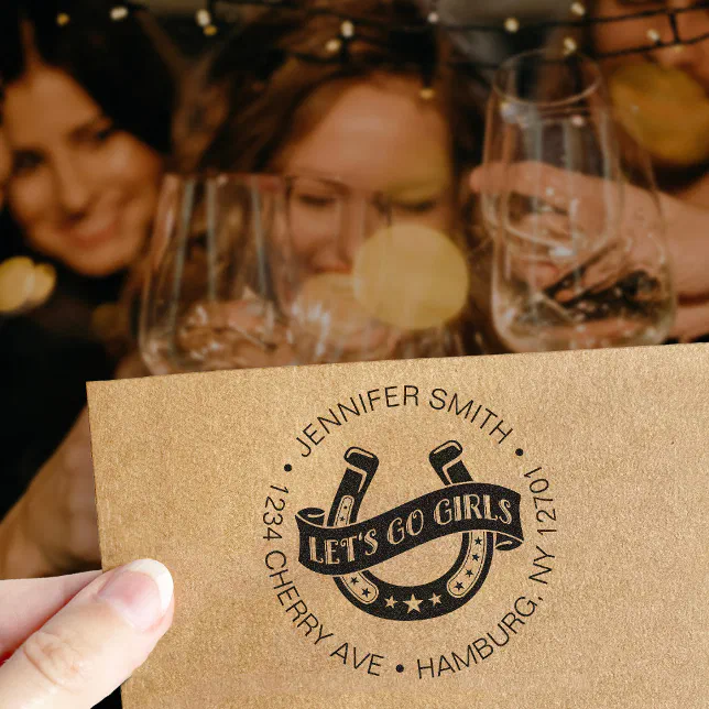 Desert Cowgirl Last Rodeo Bachelorette Party Self-inking Stamp | Zazzle