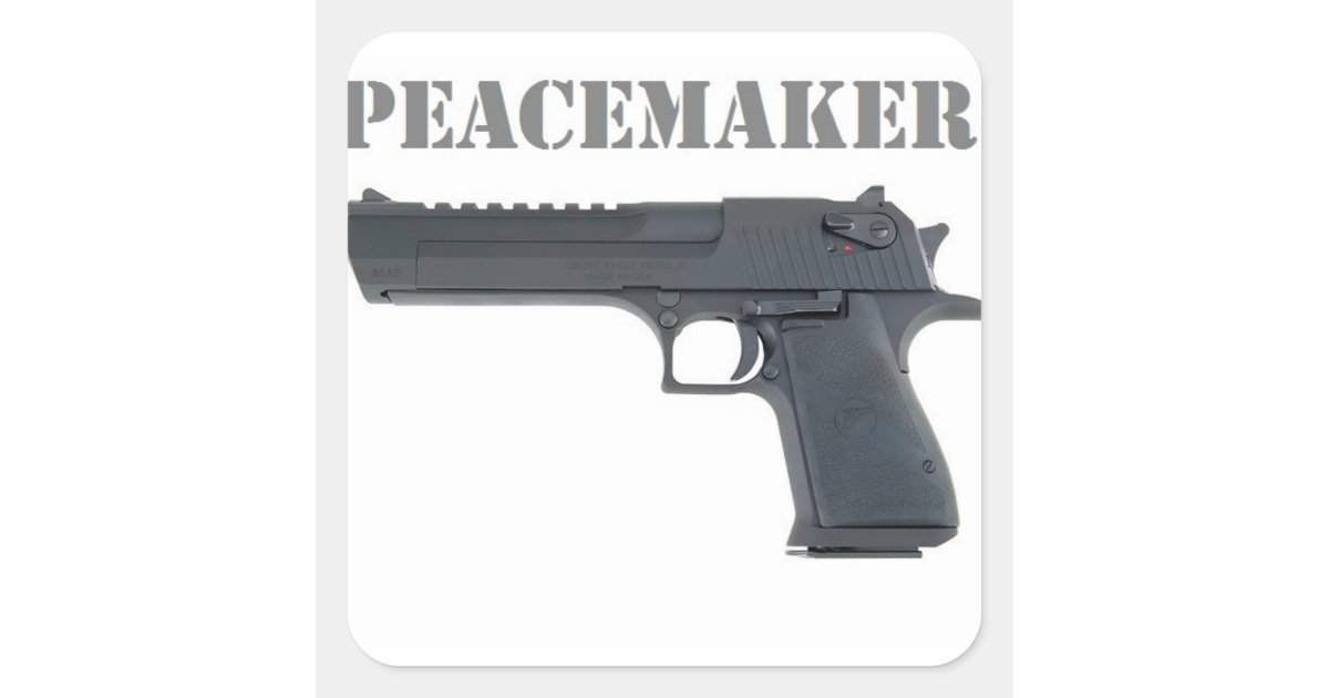 ''desert eagle peacemaker square sticker | Zazzle