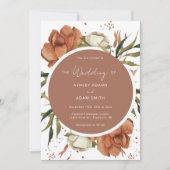 Desert Floral Bohemian Rust Wedding Invitation | Zazzle
