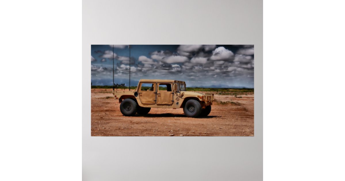 Desert Humvee Poster | Zazzle