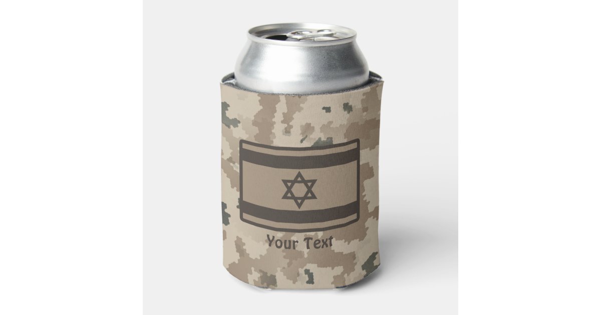 Desert Israeli Flag Can Cooler | Zazzle