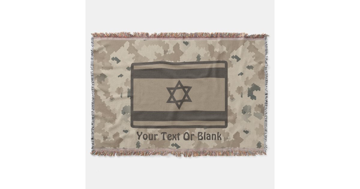 Desert Israeli Flag Throw Blanket | Zazzle