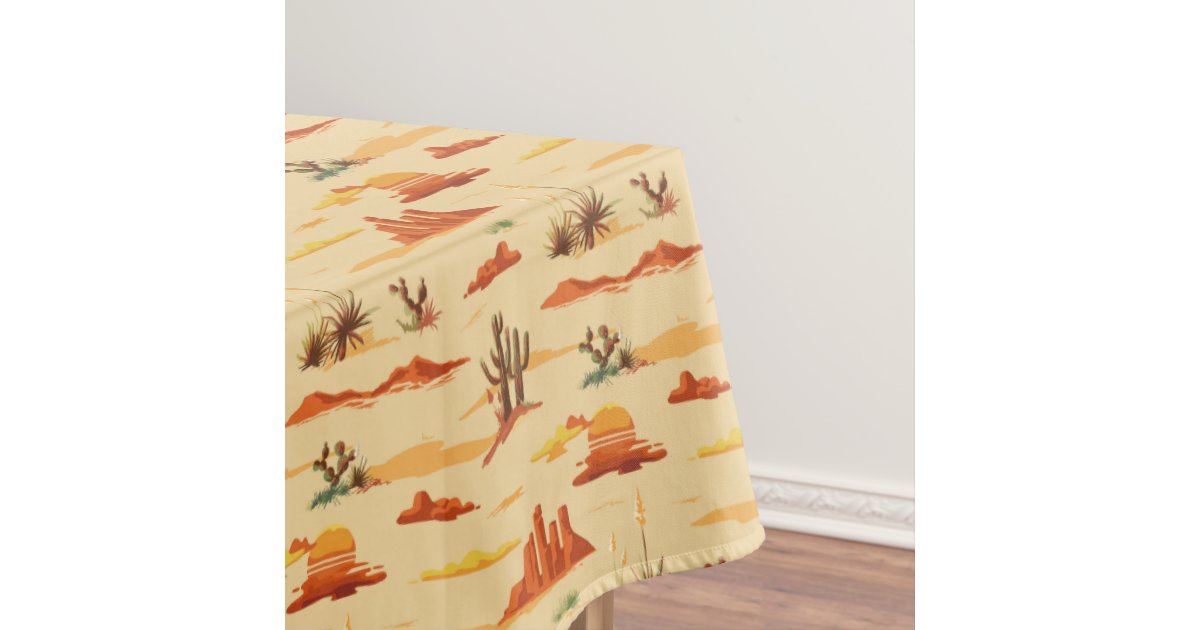 Desert Landscape Arizona Pattern Tablecloth | Zazzle