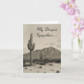 Desert Landscape, Funeral Sympathy Card | Zazzle