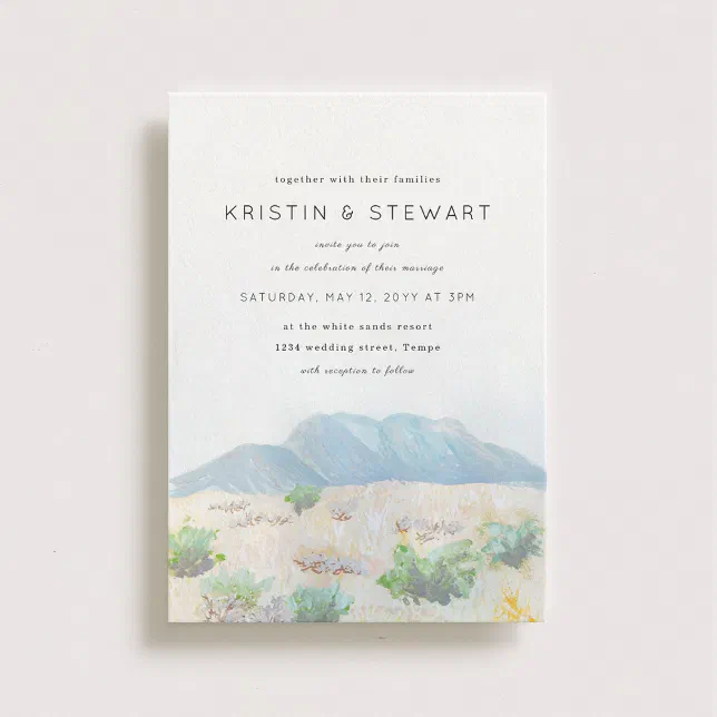 Desert Landscape Wedding Invitation | Zazzle