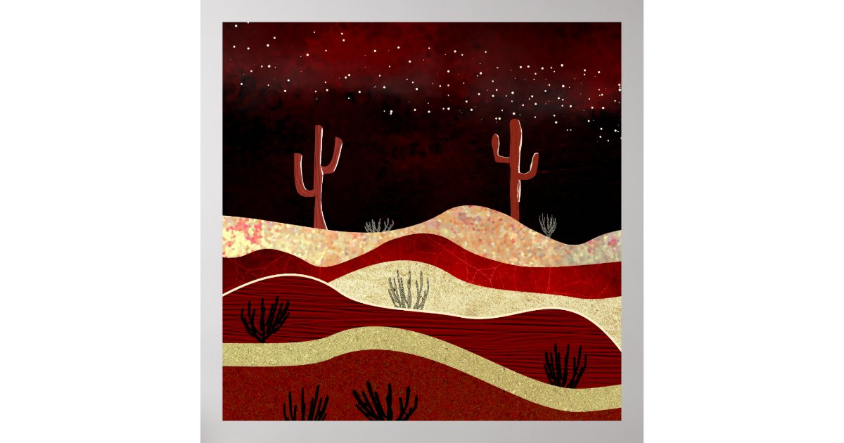 Desert Night Poster | Zazzle