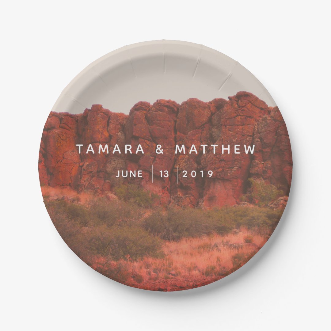 Desert Rocks Paper Plate | Zazzle