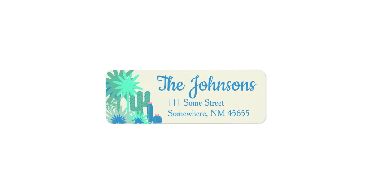 Desert Southwest Cactus Return Address Labels | Zazzle