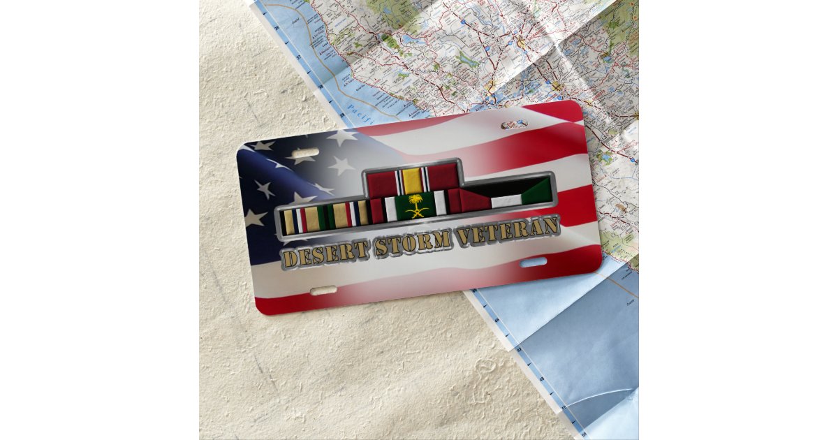 Desert Storm Veteran License Plate | Zazzle