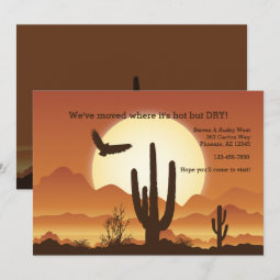 Desert Sun Moving Announcement | Zazzle