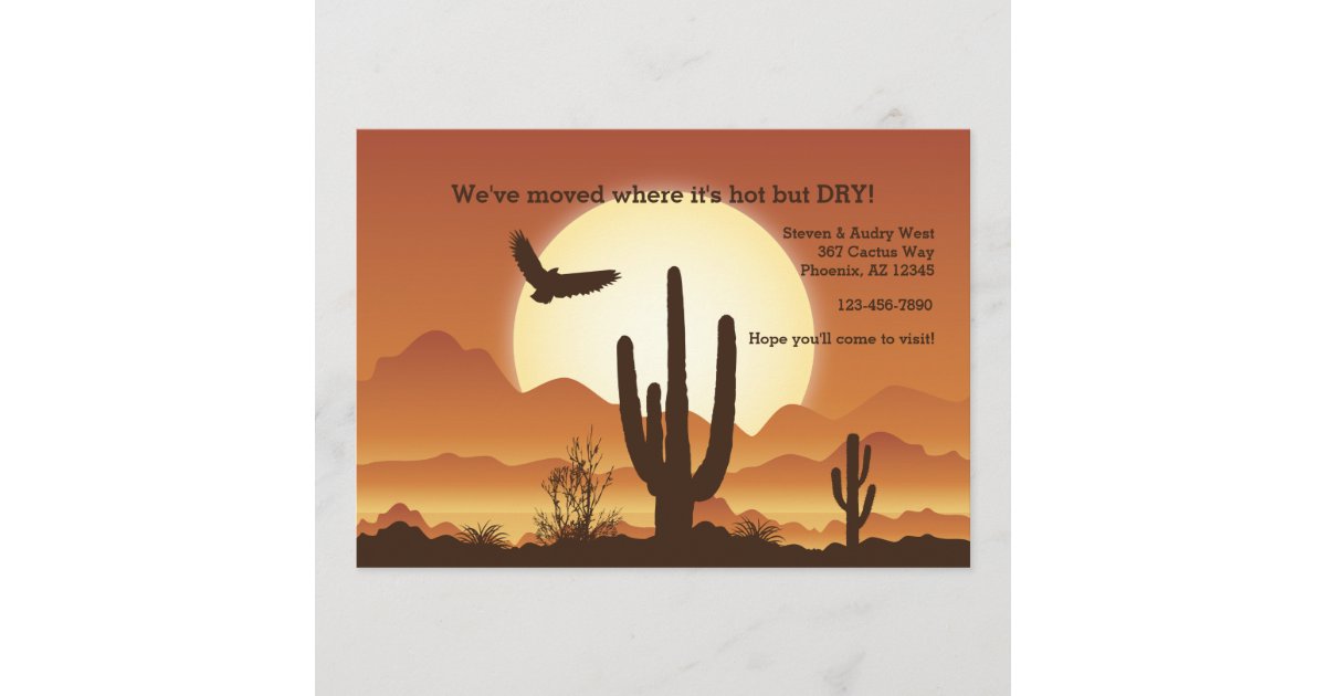 Desert Sun Moving Announcement | Zazzle.com