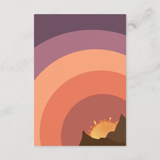 Desert Sunset Destination Wedding Details Enclosure Card | Zazzle