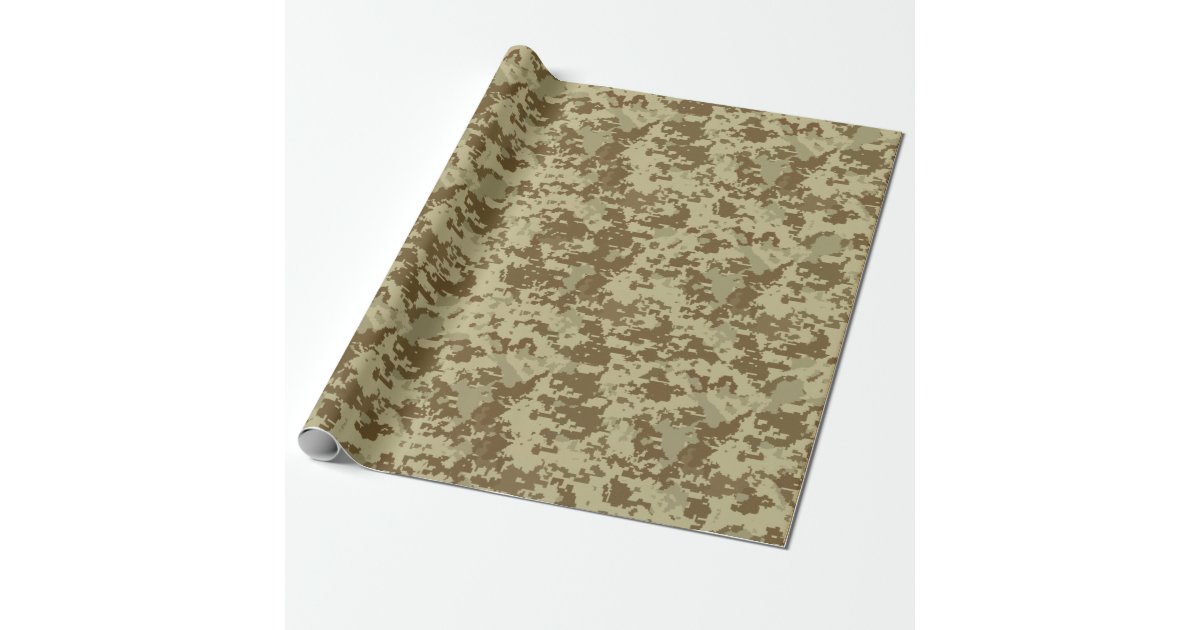 Desert Tan Camouflage Wrapping Paper | Zazzle