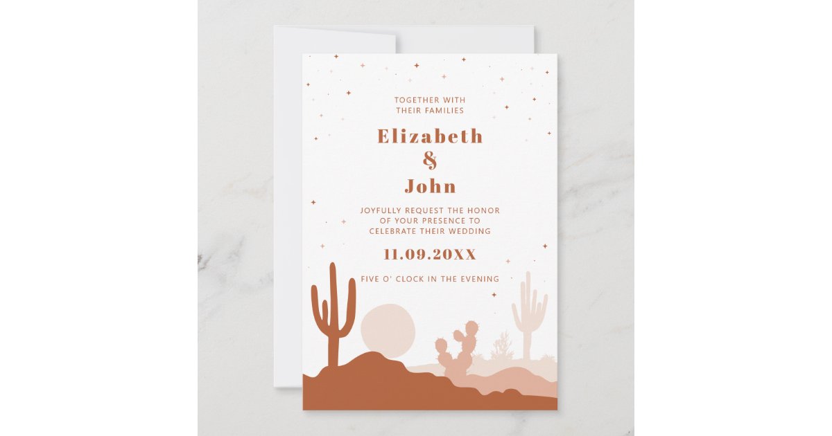 DESERT Wedding Invitation | Zazzle